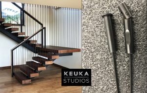 Black Stainless Steel Cable Railing and Fittings - Keuka Studios