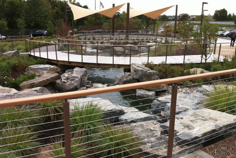 Pedestrian Bridges with Cable Railings - Keuka Studios