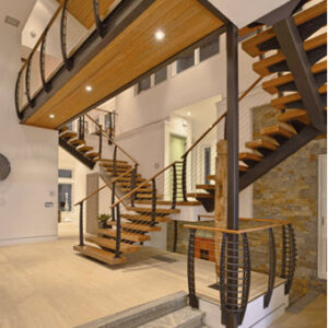 Distinctive Double Stringer Stair Styles - Keuka Studios