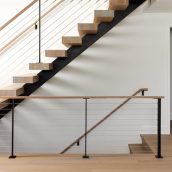 Floating Stairs and Cable Railings - New Fairfield, CT - Keuka Studios