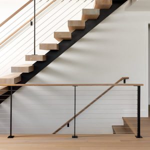 Floating Stairs and Cable Railings - New Fairfield, CT - Keuka Studios